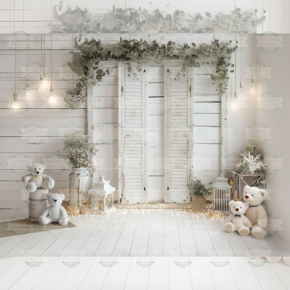 Bundle in White - Printed Backdrop - Fabric - 5 by 7 feet – Madras Prop Store