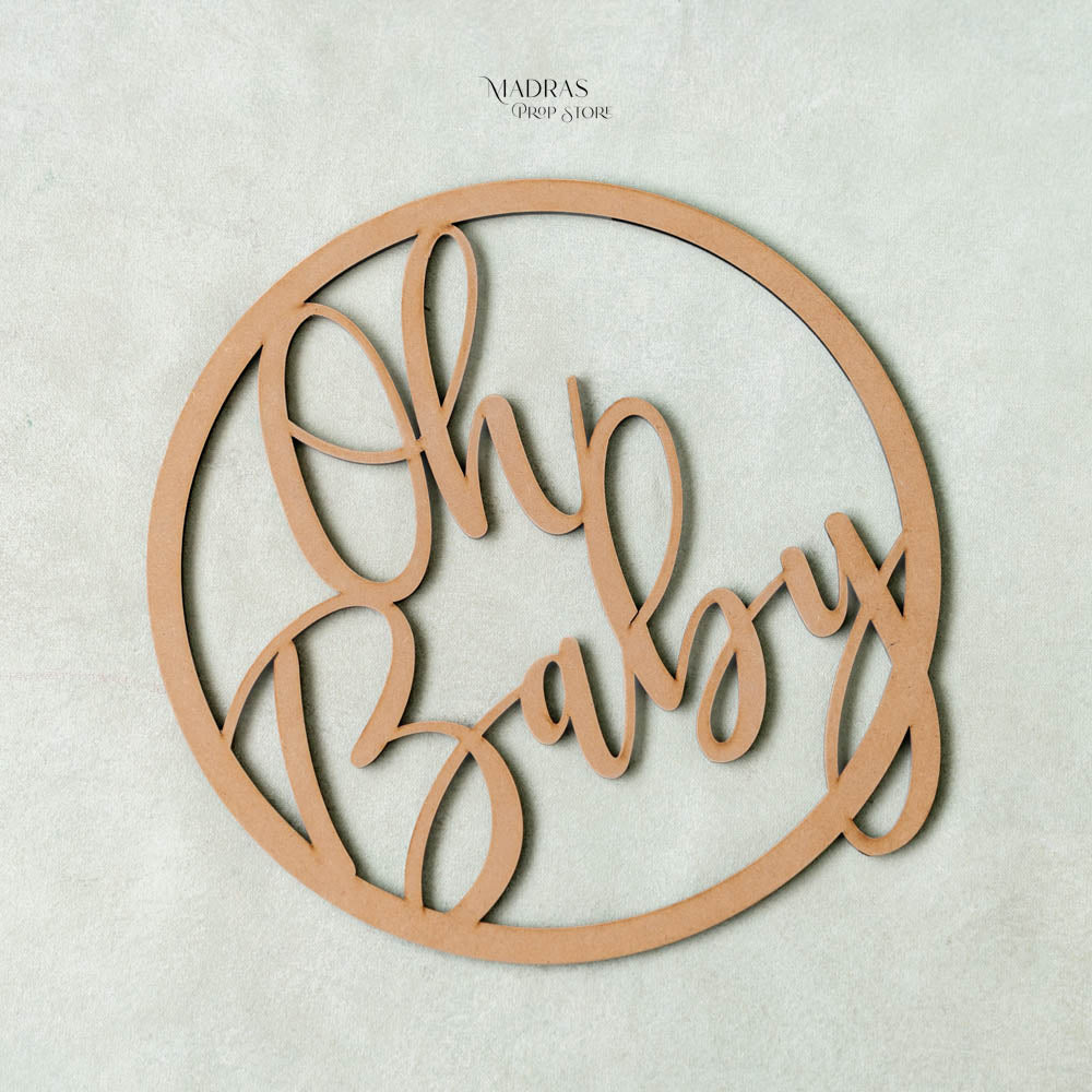 Oh Baby Logo Baby Shower Sign, Oh Baby Wooden Sign, Space Theme Baby