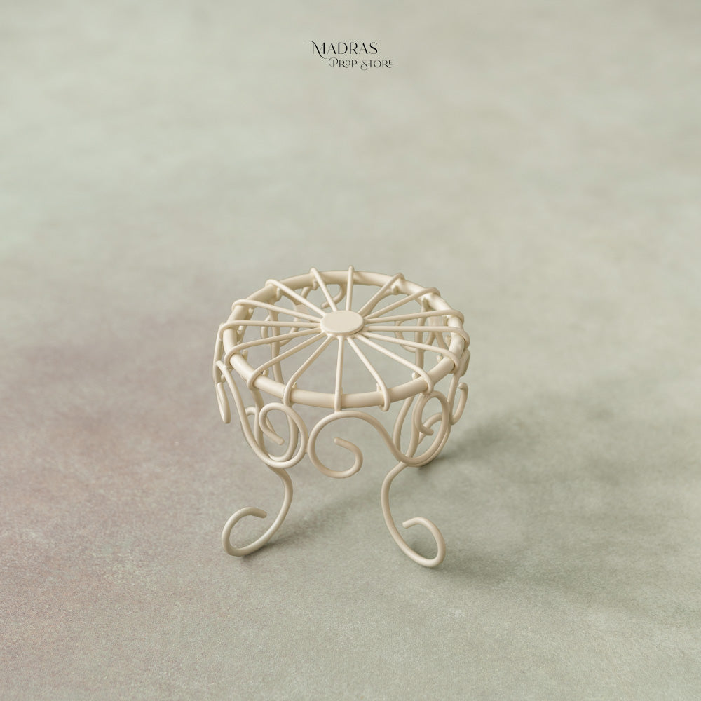 French Side Table in Metal ( Height 17 cm ) – Madras Prop Store