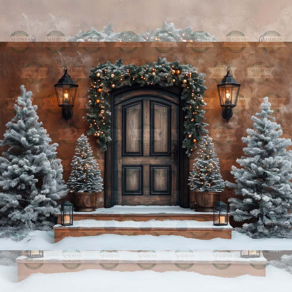 Festive Foyer - Printed Backdrop - Fabric - 5 by 7 feet | Madras Prop Store