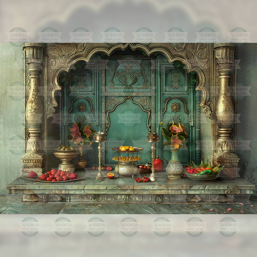 Sacred Space - Printed Backdrop - Fabric - 5 by 7 feet – Madras Prop Store