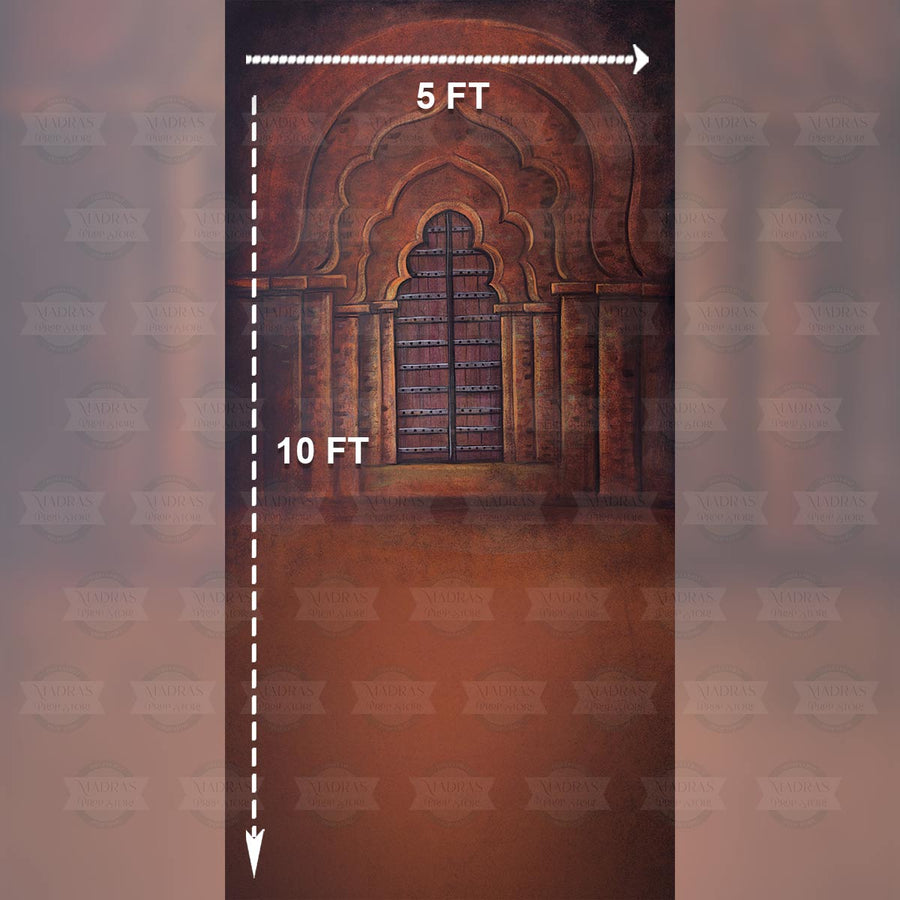 Temple - Printed Backdrop - Fabric - 5 by 10 feet – Madras Prop Store