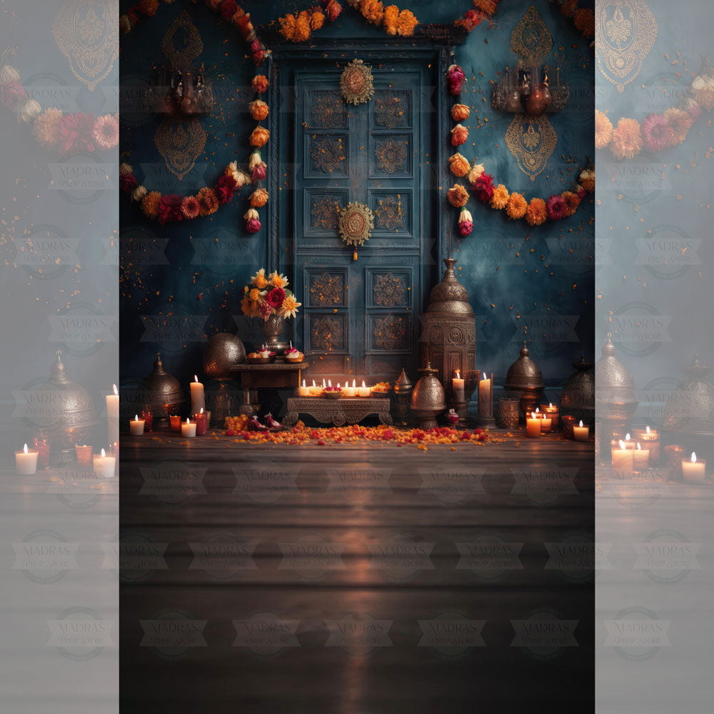 The Diya - Printed Backdrop - Fabric - 6 by 12 Feet – Madras Prop Store
