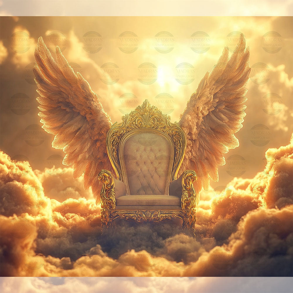 Throne In Heaven | Church Decor - Printed Backdrop - 8 by 9 feet / Fab ...
