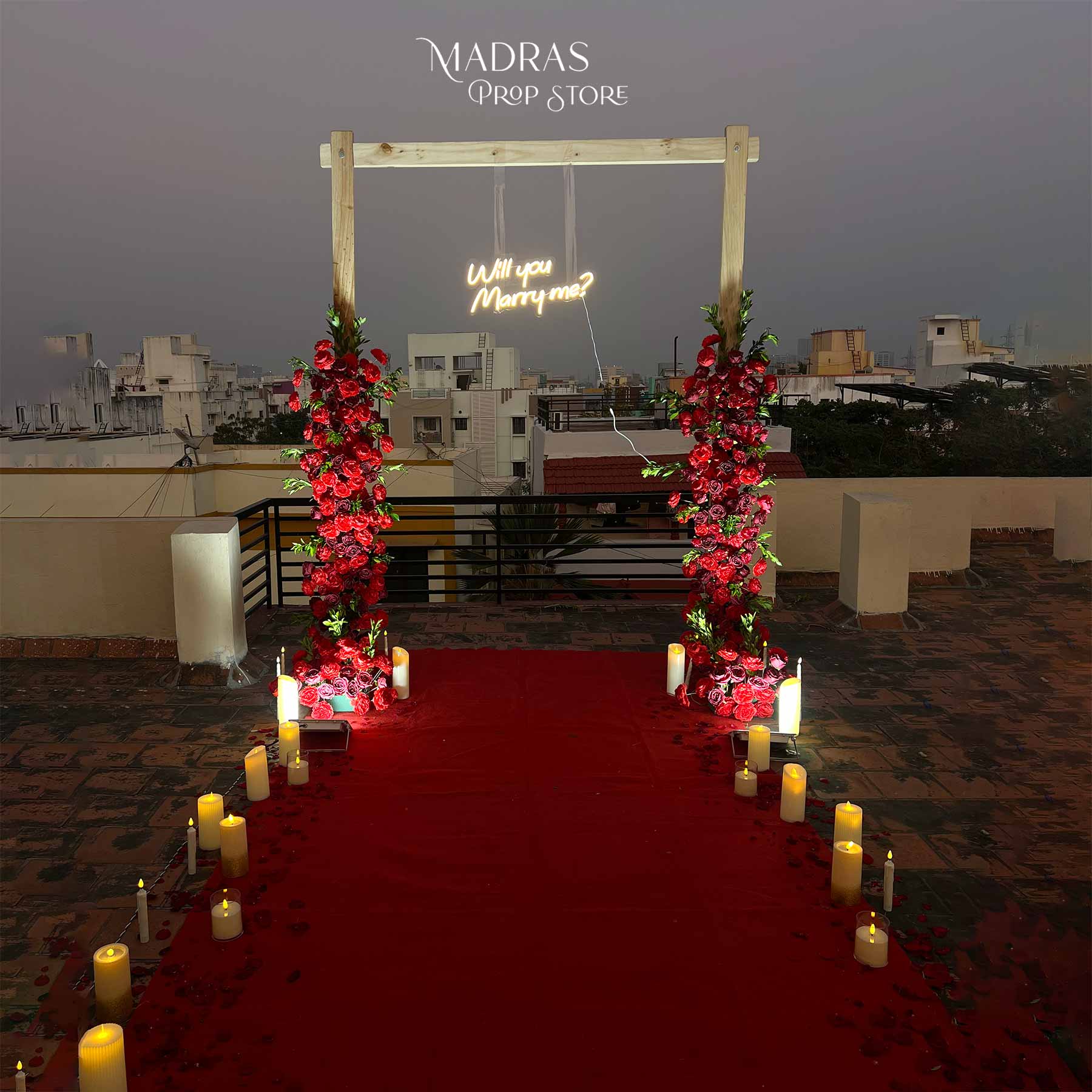 Wooden Backdrop Stand For Decor – Madras Prop Store