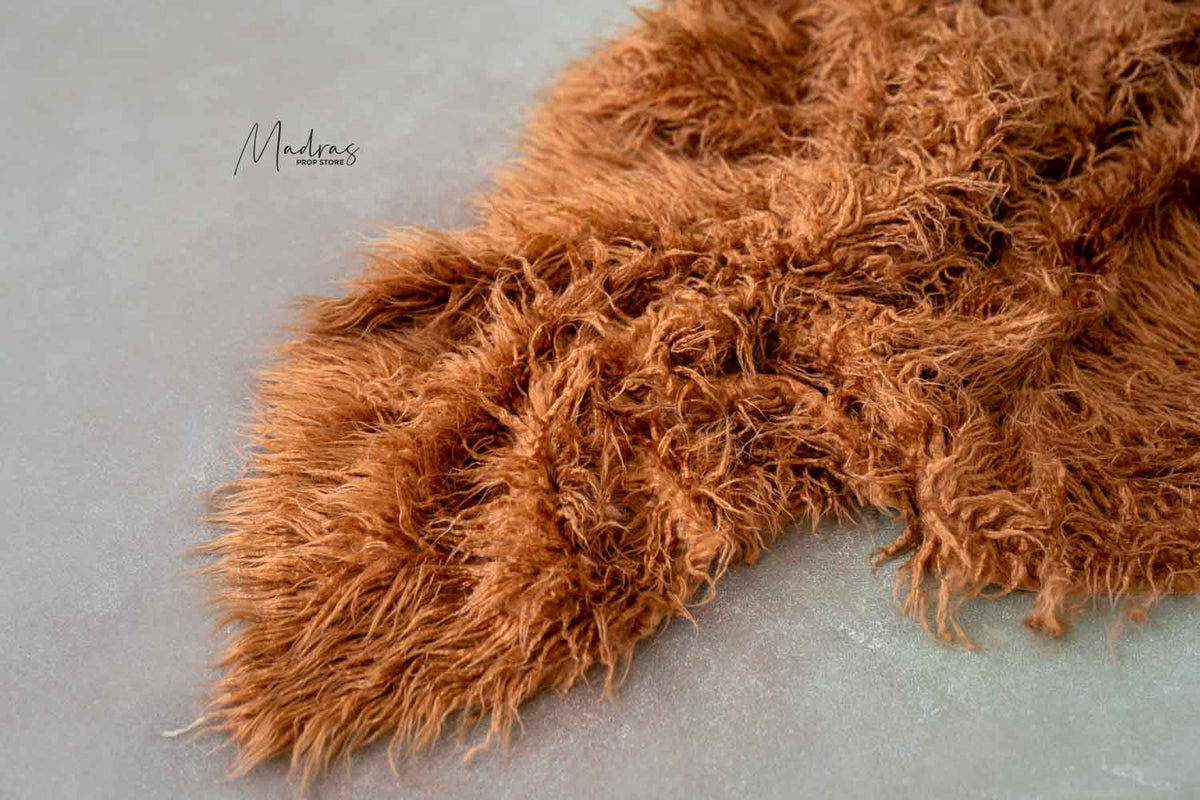 Faux Fur Mat 5.5 by 5.5 feet | Madras Prop Store